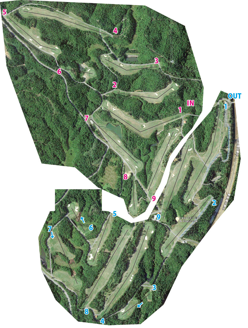 タイヨーゴルフクラブ 沖縄米軍（TAIYO GOLF CLUB）コースレイアウト 実写で | 【沖縄ゴルフ】ちゃーびらゴルフ協会 2025